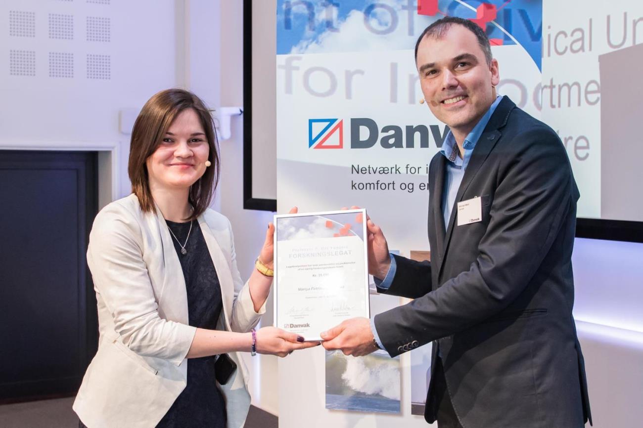 PhD student Mariya Bivolarova received the P.O. Fanger’s Scholarship ...